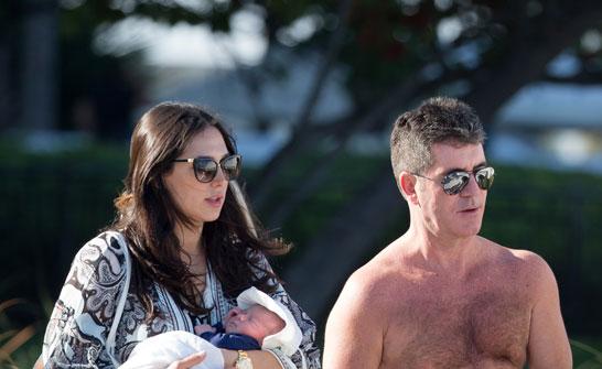 Life's A Beach For Simon Cowell With Lauren Silverman & Newborn Son Eric