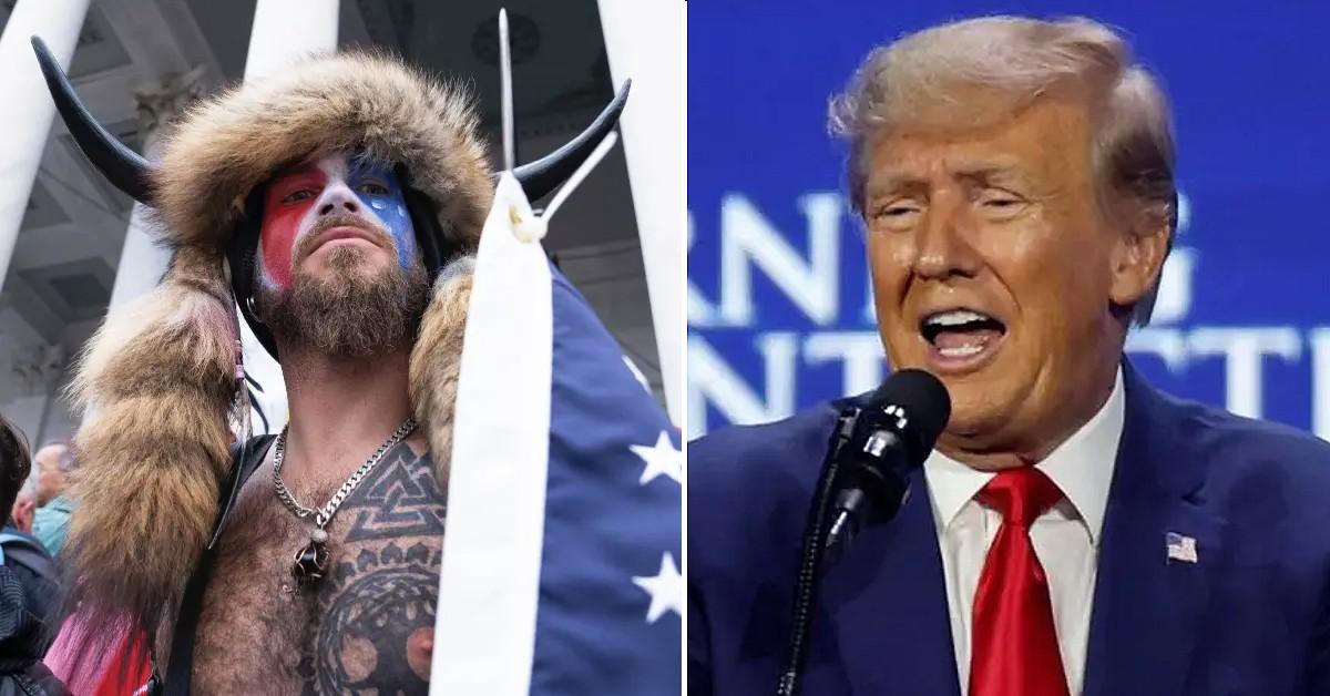 Capitol Rioter 'QAnon Shaman' Supports Trump, Says It's 'Not His Fault'
