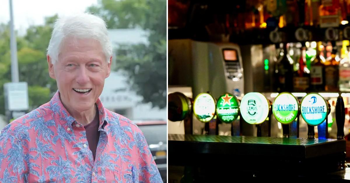 Party Leader's Wife Cozies Up To Bill Clinton As Ex-Prez Hits The Pub