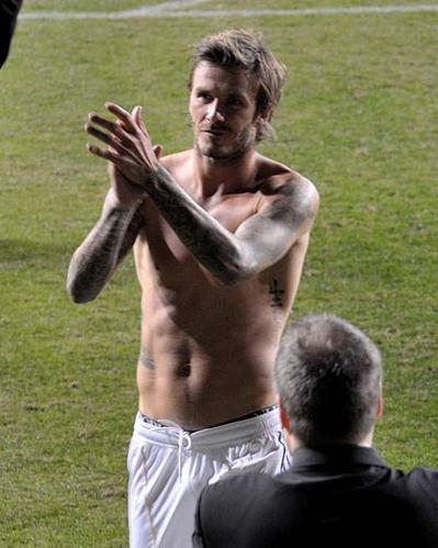 David Beckham Shows Off Fab Abs