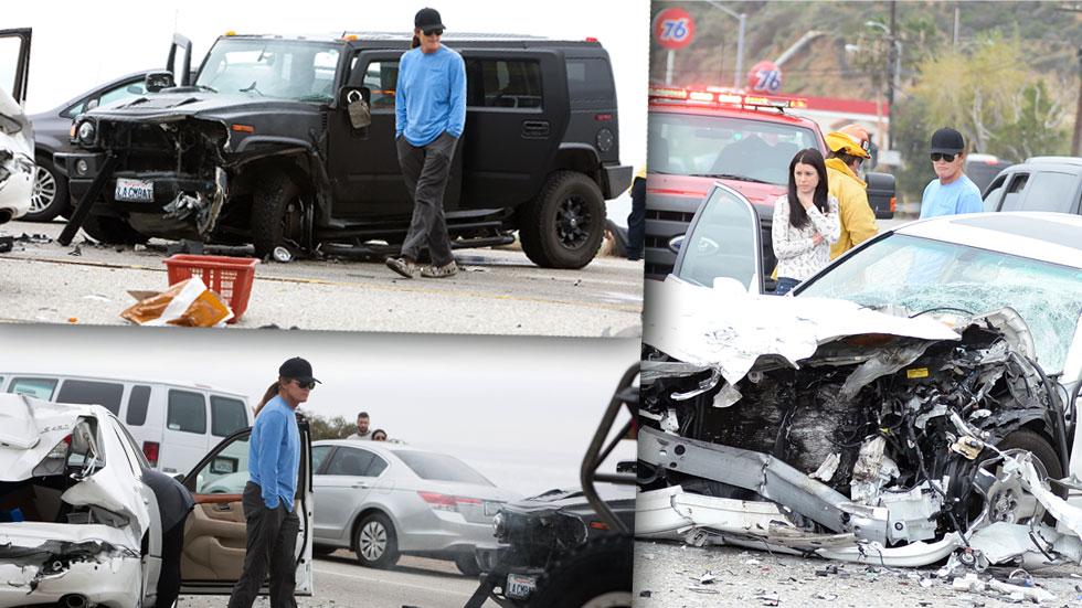 Bruce Jenner's Horrific Car Crash -- 10 Photos From The Accident Scene