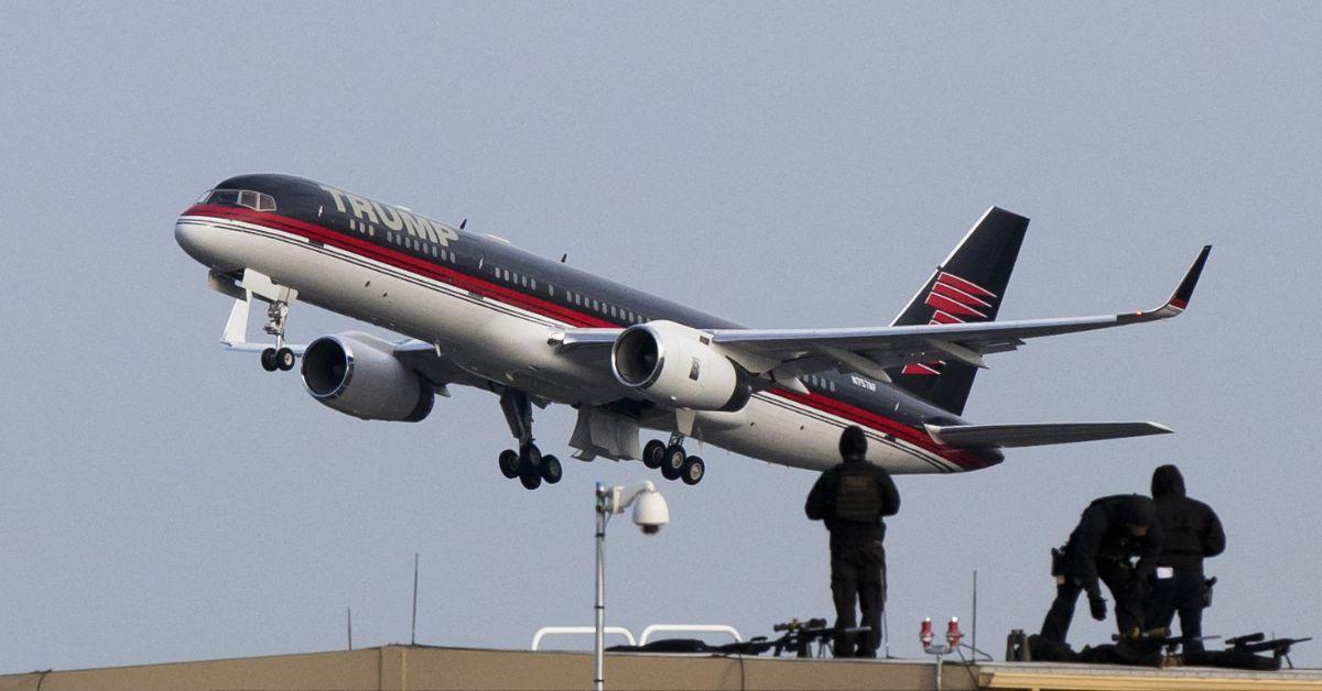 Donald Trump's Gold-Plated Private Jet Clips Another Plane on Runway ...