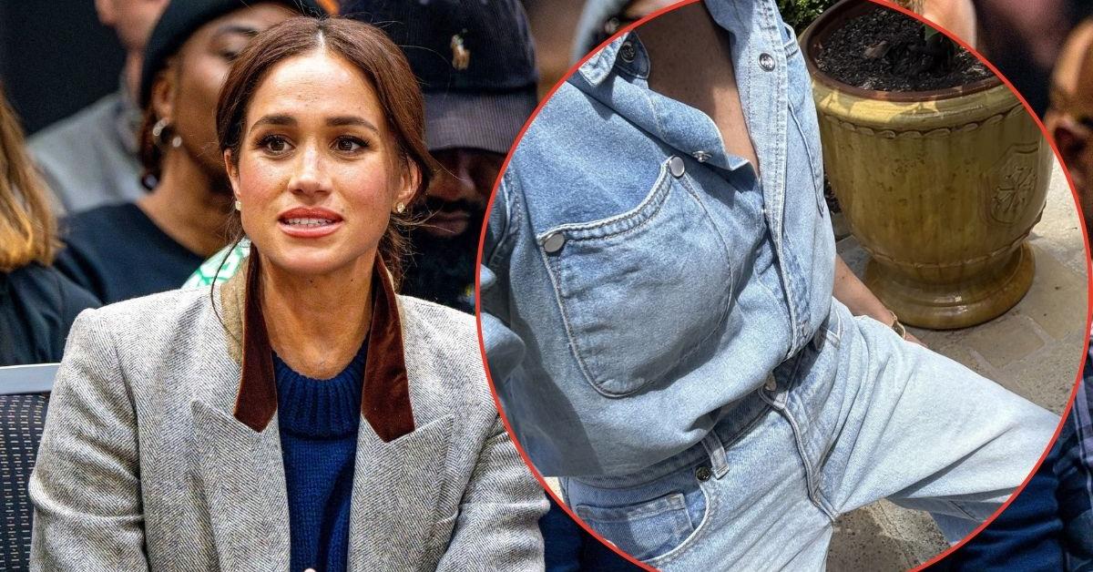 Meghan Markle Dragged for Headless Photo Showing Denim Cleavage & Legs