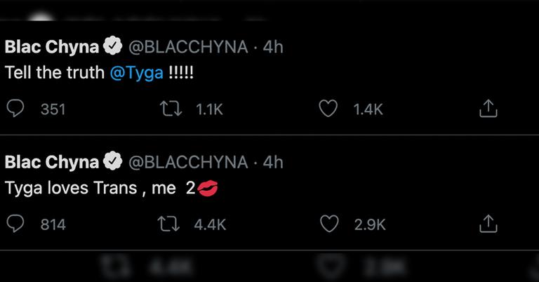 Blac Chyna Tweets Her Ex Tyga 'Loves Trans,' Demands He 'Tell The Truth'