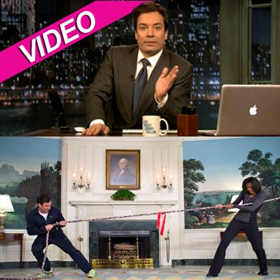 Jimmy Fallon Feels The Burn With Michelle Obama For ‘Let’s Move’