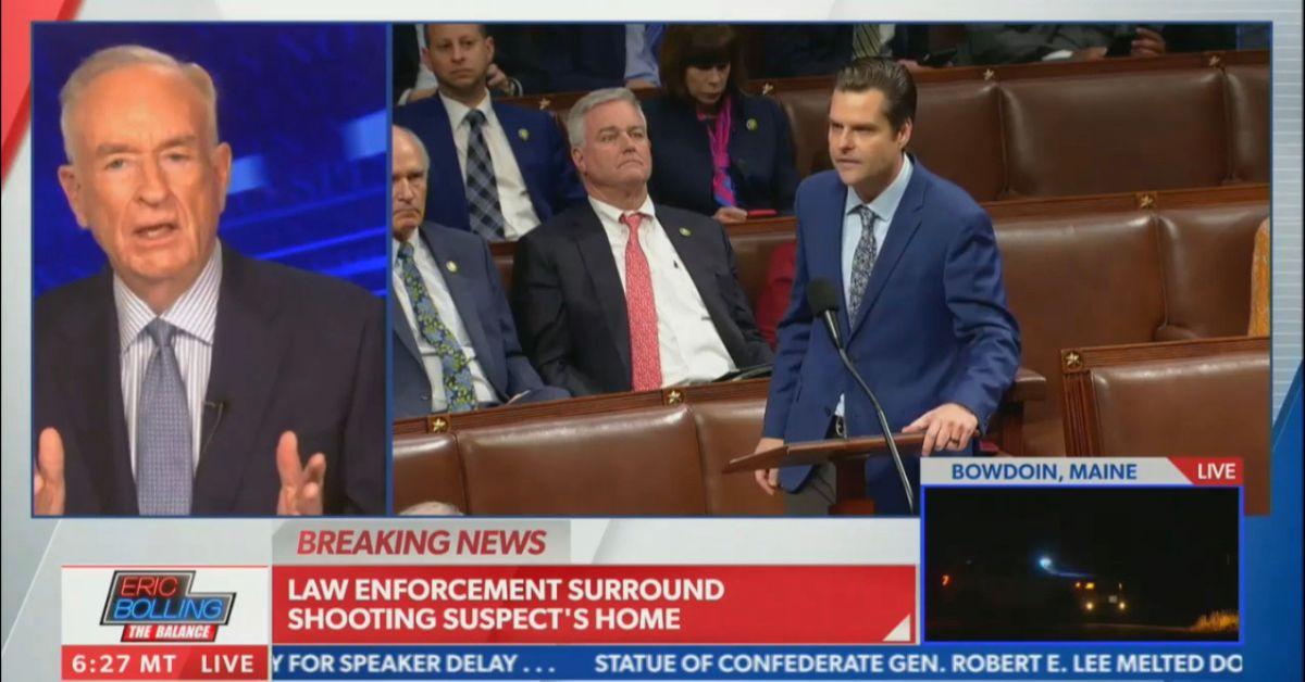 Bill O'Reilly Mocks Newsmax Host Eric Bolling, Slams Matt Gaetz