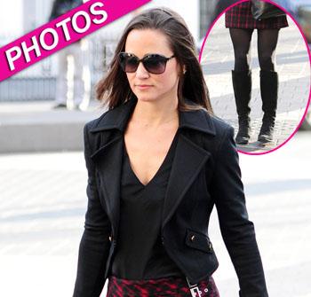 Pippa Middleton Hikes Up Her Hemline In Super Sexy Schoolgirl Mini Skirt