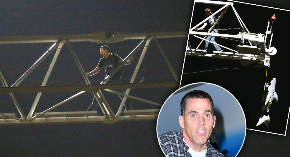 Steve-O Arrested After Climbing Crane & Setting Off Fireworks In Anti ...
