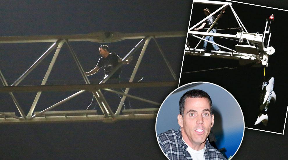 Steve-O Arrested After Climbing Crane & Setting Off Fireworks In Anti ...