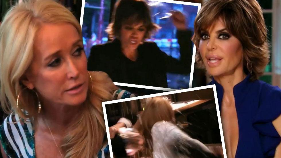 9021-Oh No! Lisa Rinna’s Wine Glass Toss At Kim Richards One Of Many Violent Scenes In ‘RHOBH ...