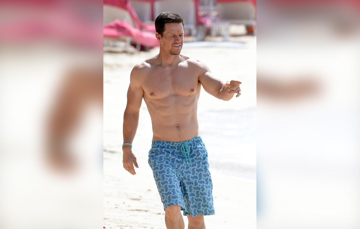 Mark Wahlberg Shows Off Buff Body In Barbados