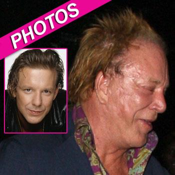 Oh, Mickey You Used To Be So Fine! Rourke Shows Off Not-So-Hot New Look