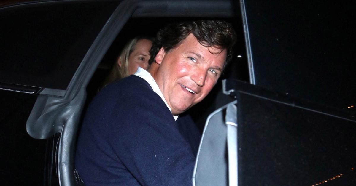 Fired Fox News Host Tucker Carlson Looks Unbothered, All Smiles With Wife