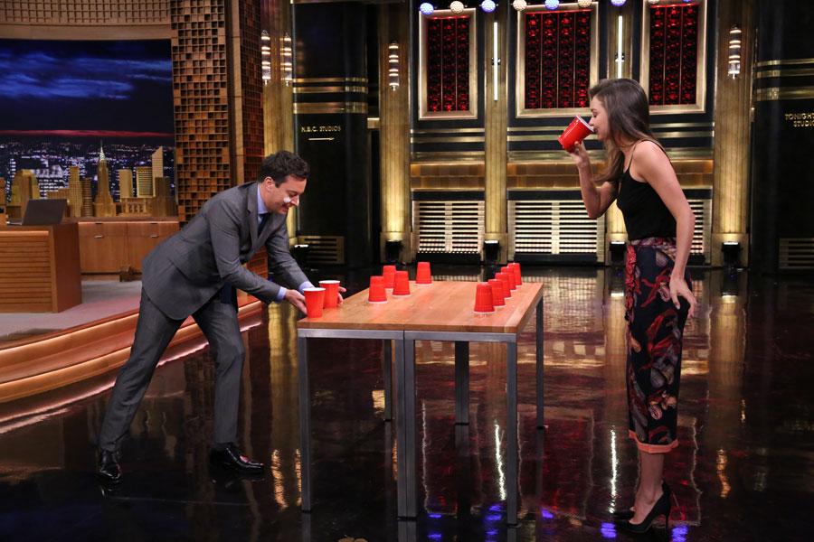 Mirana Kerr Visits 'The Tonight Show with Jimmy Fallon'