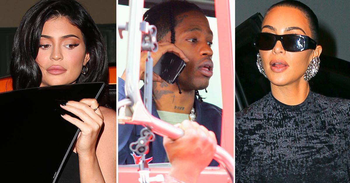Travis Scott Parties With Kim Kardashian Look-Alike While Kylie Jenner ...