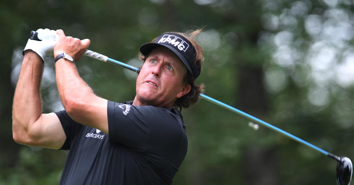 Phil Mickelson Hits Moving Golf Ball With Putter
