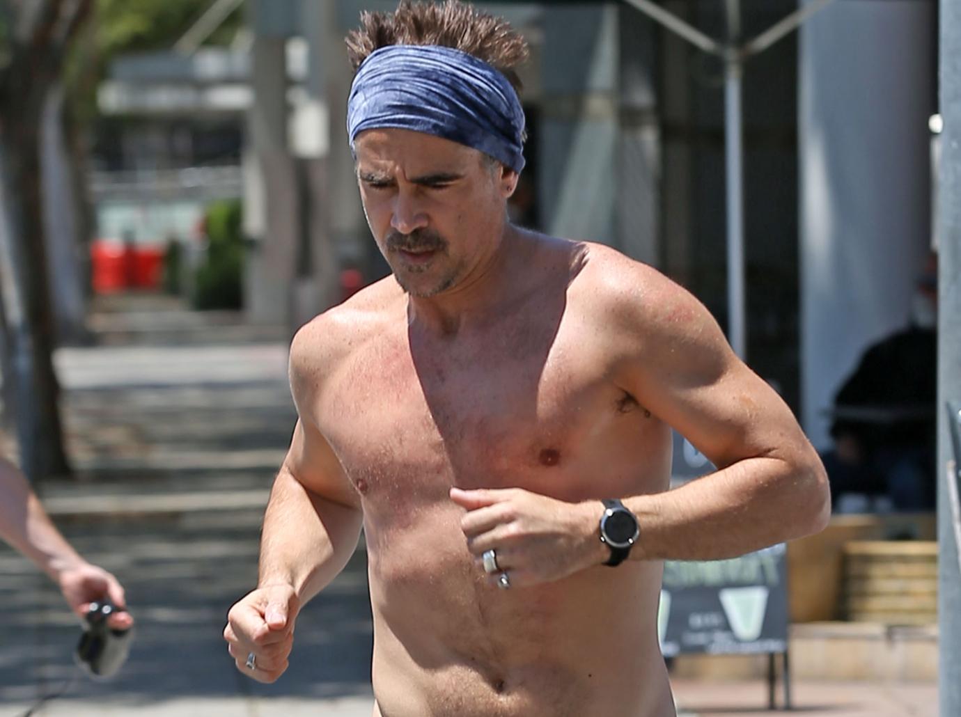 Colin Farrell Goes For Shirtless Jog While He Awaits Ruling In ...