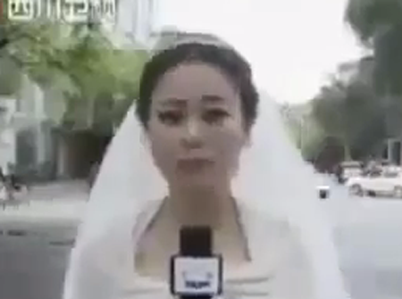Chinese TV Reporter Leaves Her Own Wedding -- Wearing Her Gown -- To ...