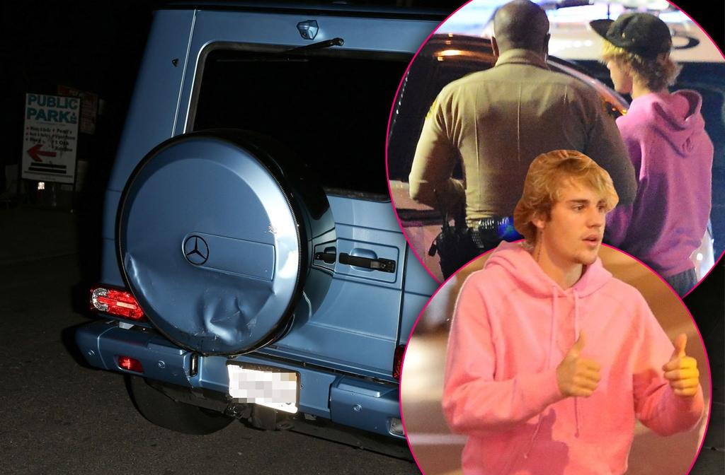 Justin Bieber In Car Wreck