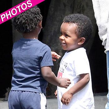 No Wonder He's Smiling! Sandra Bullock’s Son Louis Bardo Has A New BFF