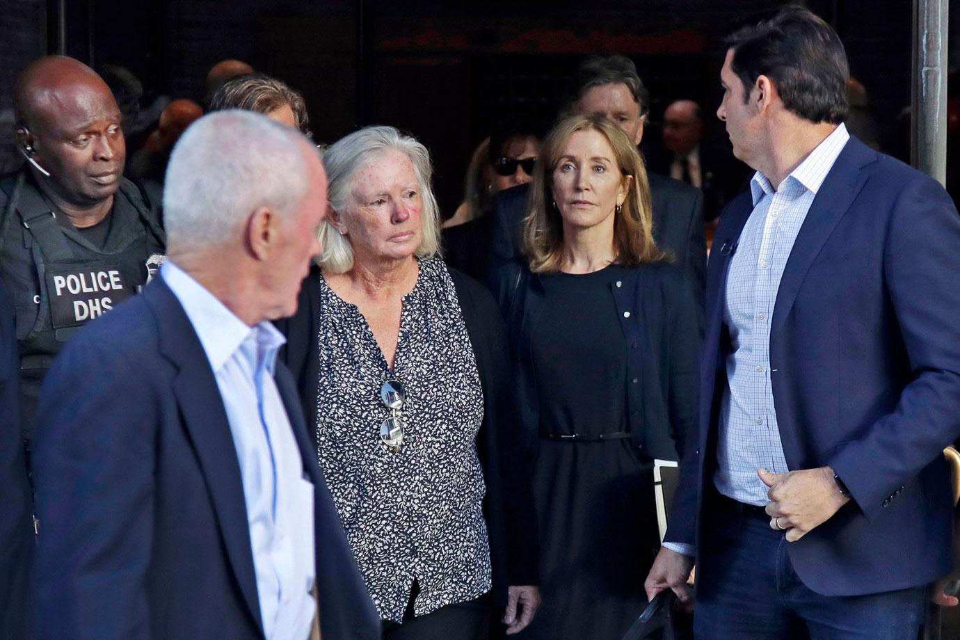 Felicity Huffman On The Verge Of Tears Exiting Court After Sentence