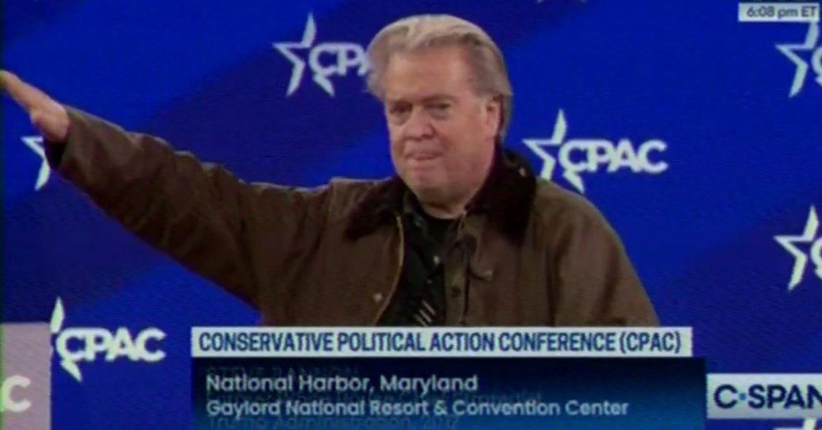 Steve Bannon 'Flashes Nazi Salute' At Conservative Conference