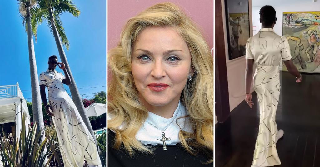 Madonna's Teenage Son David Banda Models White Dress, As Proud Mom Says ...