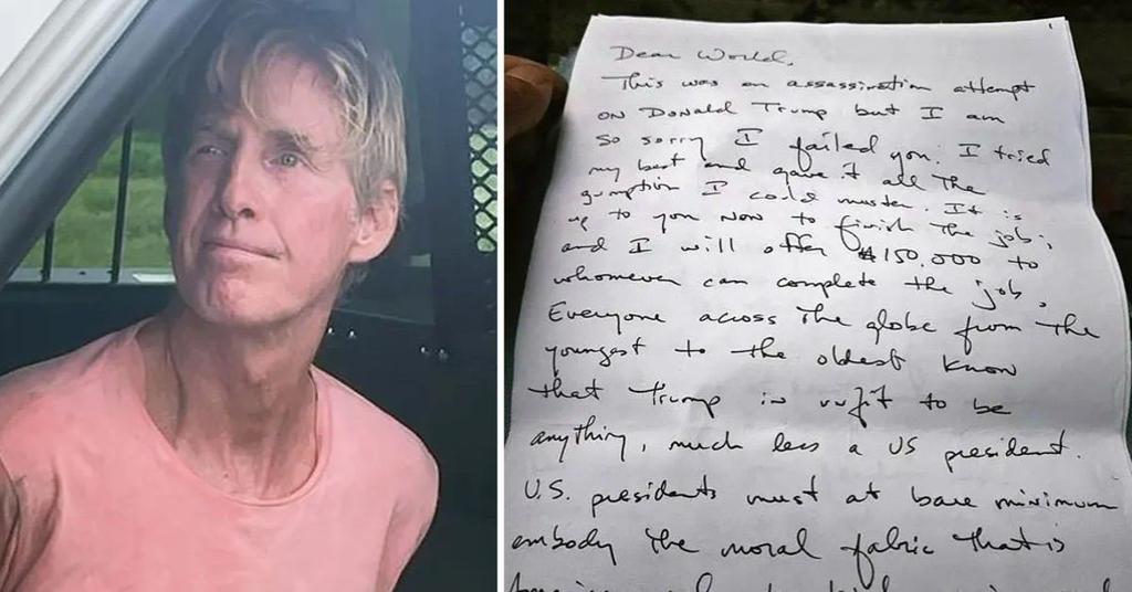 Trump's Suspected Would-Be Assassin Wrote Chilling Letter Before ...