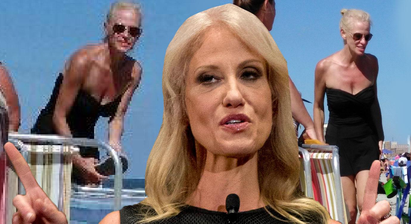 Kellyanne Conway Looks Thinner Than Ever In New Jersey Beach Day