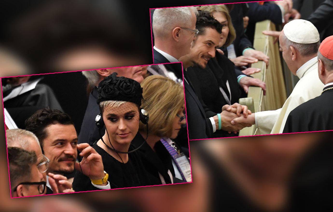 Katy Perry Orlando Bloom Meet Pope