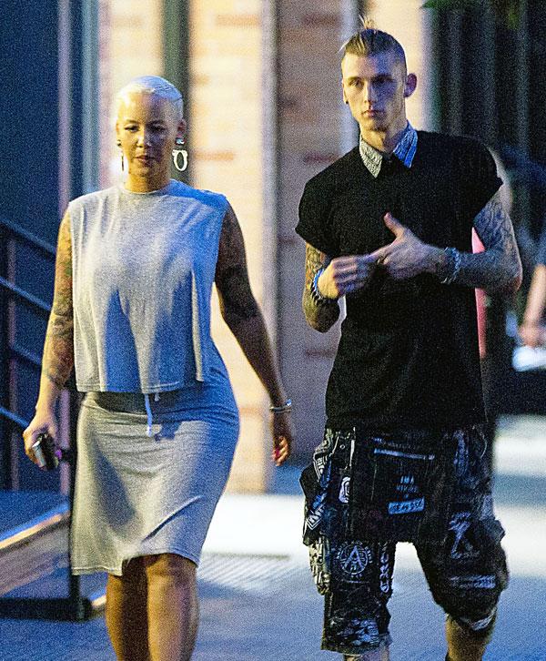 Dangerous Date? Amber Rose Debuts Bad Boy Boyfriend Machine Gun Kelly ...
