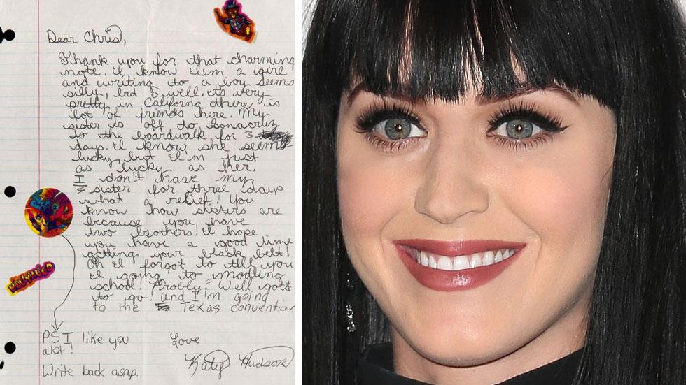 Katy Perry’s Childhood Love Letter To Former Crush Goes Up For Auction ...