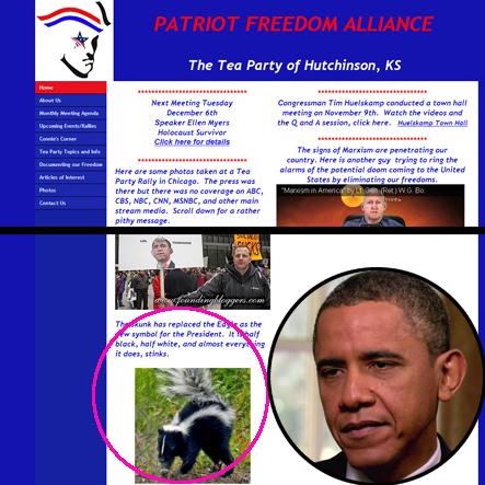 Tea Party Group Compares President Obama To A Skunk