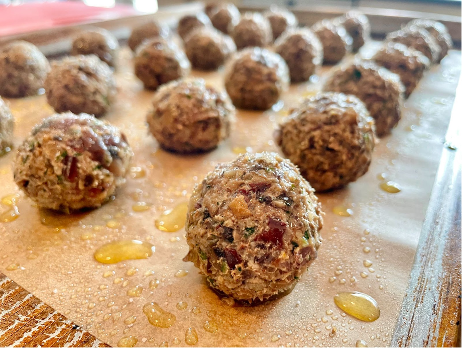 Baked Sprouted Adzuki Bean and Cremini Mushroom Fritters with Umami ...