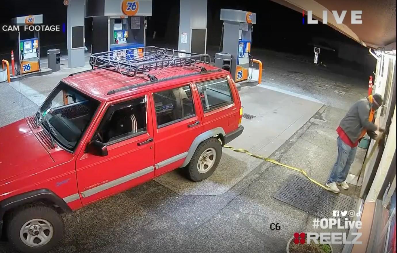 Security Camera Captures Moment Two Suspects Attempt To Steal ATM