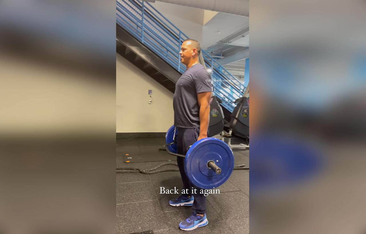 Alex Rodriguez Beefing Up In The Gym After Getaway With Melanie Collins