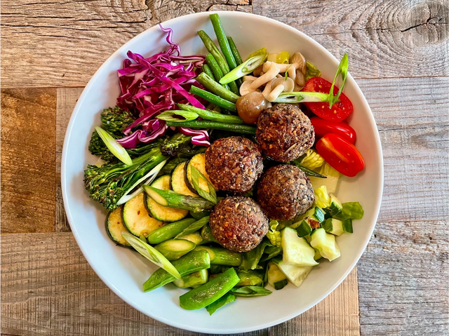 Baked Sprouted Adzuki Bean and Cremini Mushroom Fritters with Umami ...