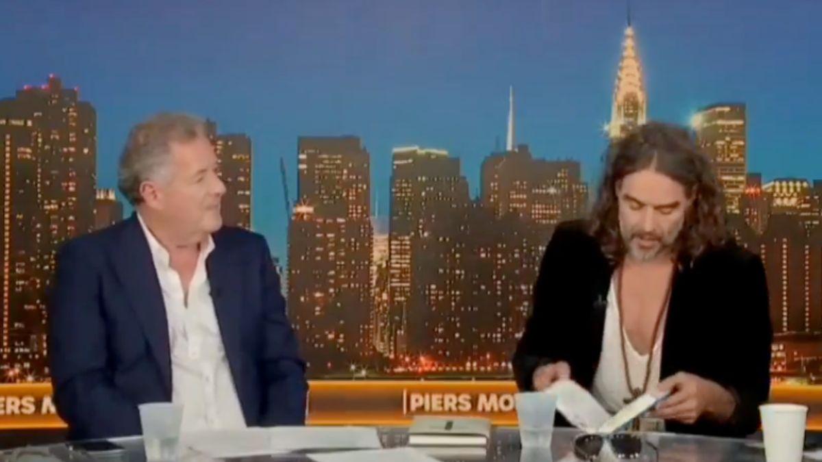 Russell Brand Scrambles To Find Bible Verse On Live TV