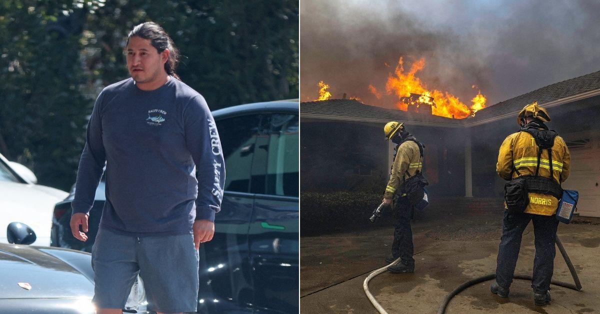 World's Richest Lottery Winner's Mansion Reduced to Smoking Rubble