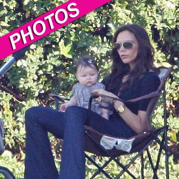 Victoria Beckham And Baby Harper Strike A Pose