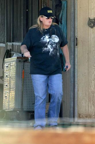 Debbi Rowe on her horse ranch in Palmdale, CA