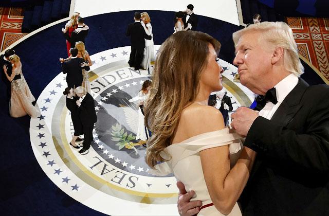 President Donald Trump & Melania Inaugural Ball Photos