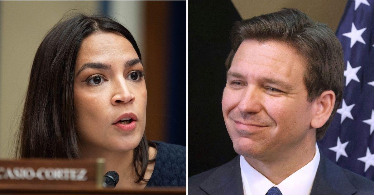 AOC Targets Ron DeSantis After He Claims Gazans Are 'All Anti-Semitic'