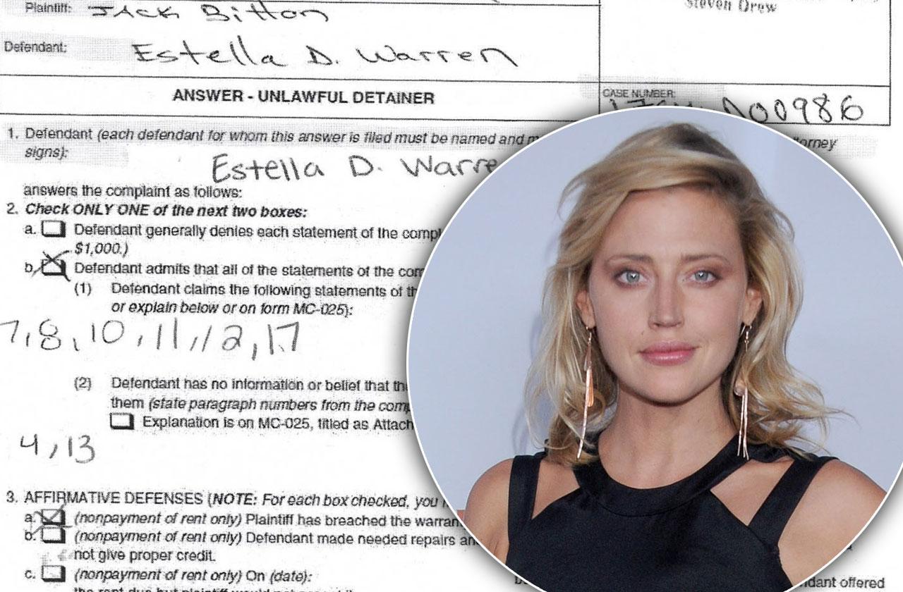 Estella Warren Evicted For Not Paying Rent