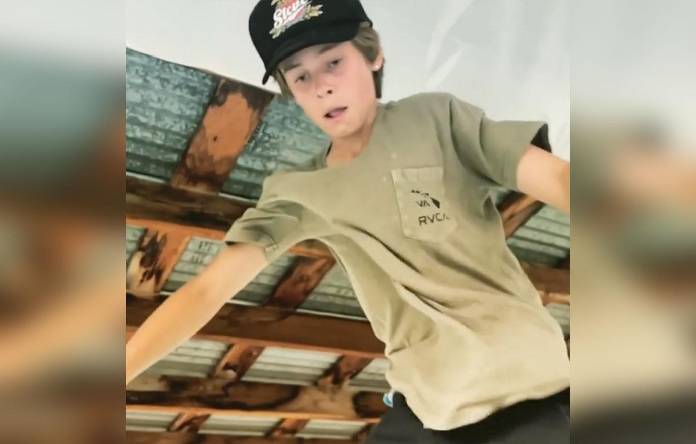 Julia Roberts' Teenage Son Makes Rare Appearance Skateboarding On 14th Birthday