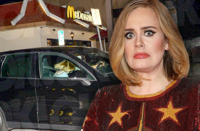Rolling In The Deep — Fat Fryer! Pop Star Adele CAUGHT On Camera At McDonalds