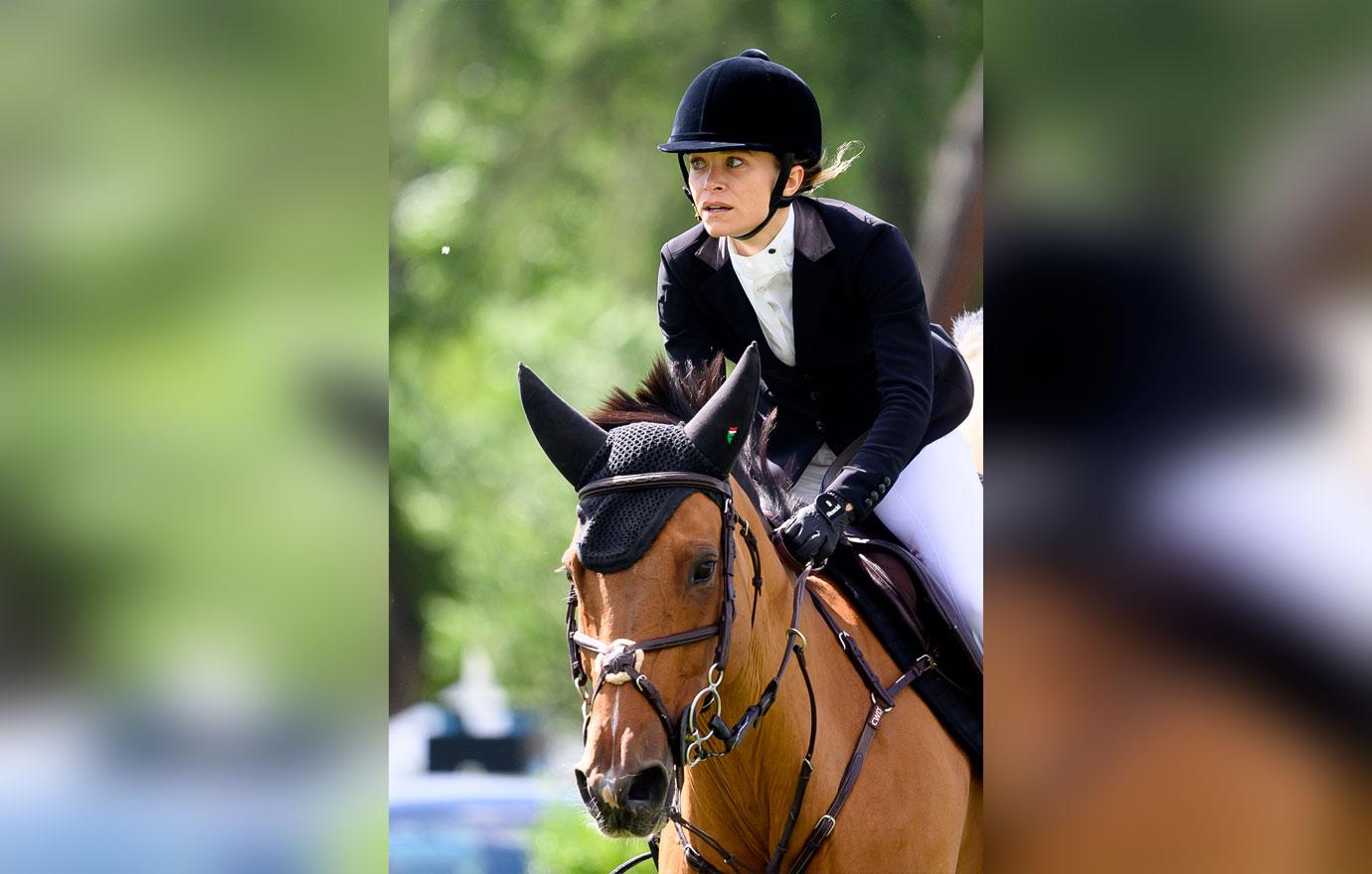 Mary-Kate Olsen Rides Horse In Spain Equestrian Competition