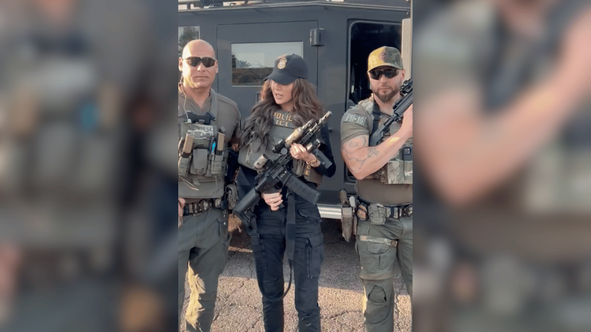 Kristi Noem Trolled Over Video of Her Aiming Gun at DHS Agent's Head