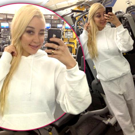Work It Girl! Amanda Bynes Shows Off Shaved Head In The Gym