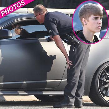 Busted Bieber! Justin Gets Pulled Over By The Cops